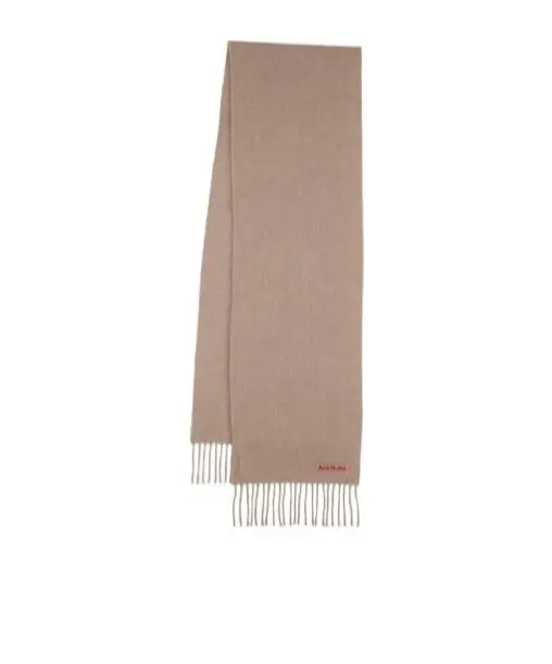 Acne Studios Rectangle Scarf With Fringe - Nude