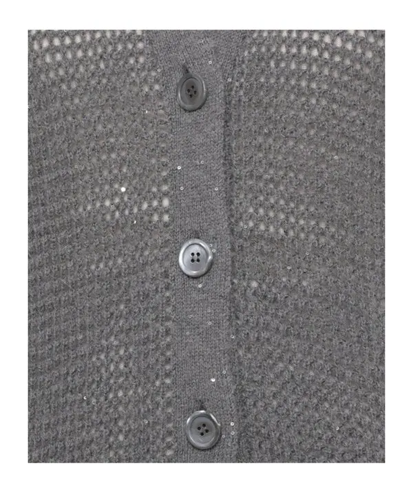 Peserico Perforated Sequined Cardigan