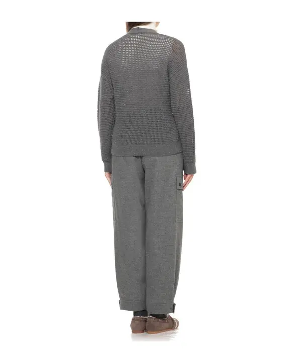 Peserico Perforated Sequined Cardigan