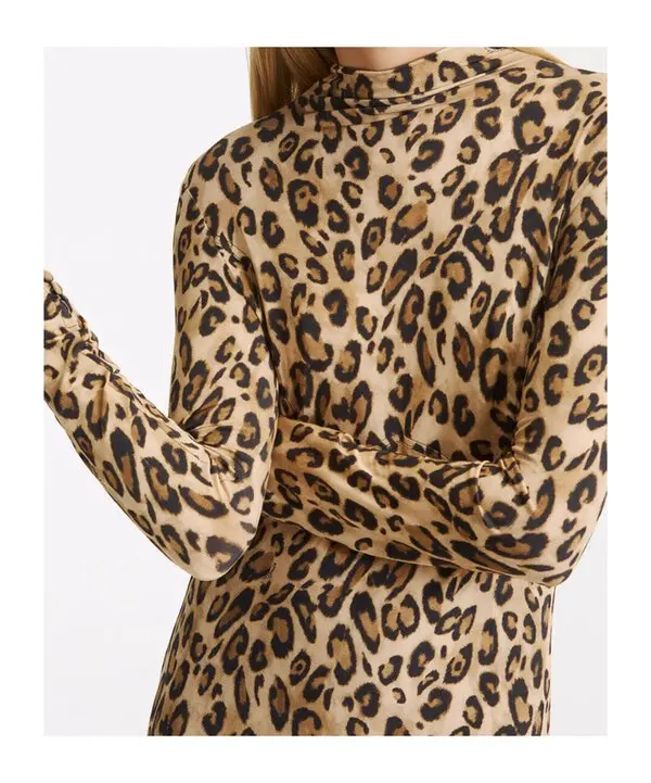 Marella Leopard-print Long-sleeve Dress
