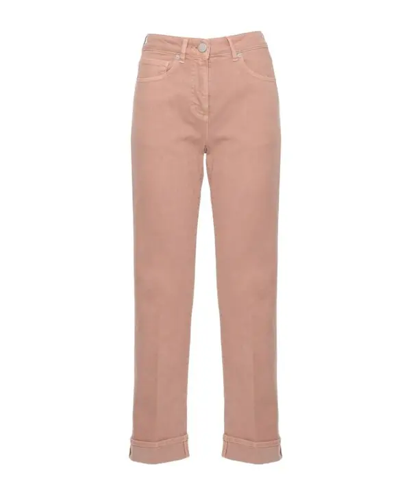 Peserico Cuffed Straight-leg Jeans - Pink