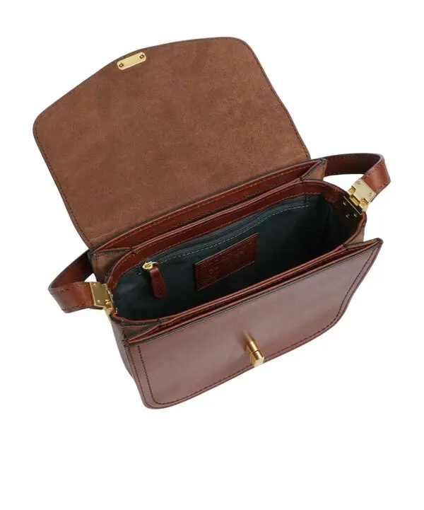 THE BRIDGE Flap Shoulder Bag - Marrone