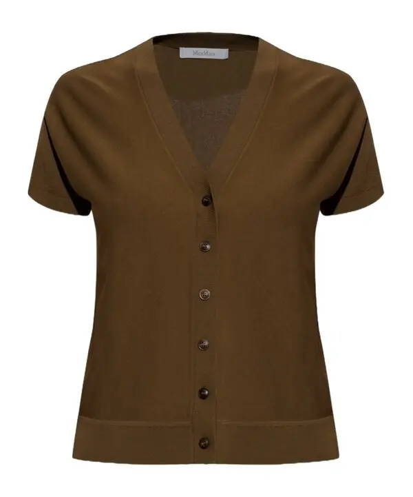 Max Mara Short-sleeved Cardigan - Brown