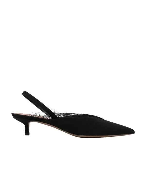 NEOUS Sling-back Suede Mules - Black