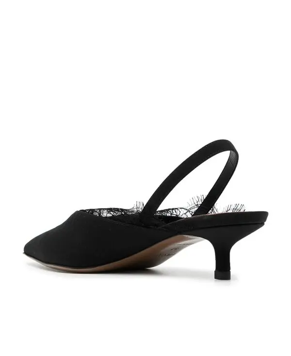 NEOUS Sling-back Suede Mules - Black