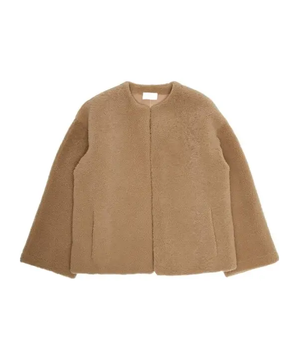THE ROW Valorin Collarless Jacket - Beige