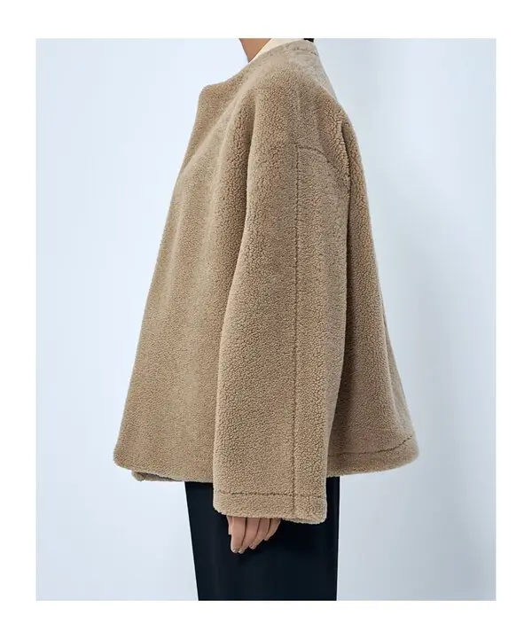 THE ROW Valorin Collarless Jacket - Beige