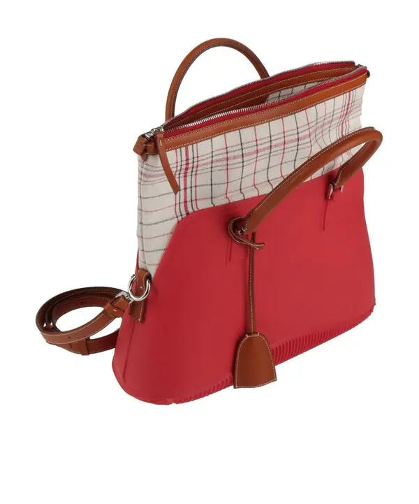 MAISON MARGIELA Plaid Tote Bag - Red