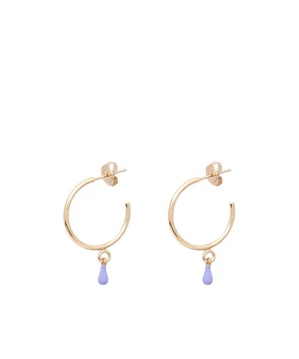 Isabel Marant Étoile Hoop Earrings With Teardrop Charms - Yellow