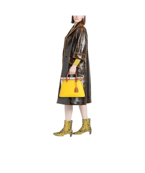 MAISON MARGIELA Large Checked Tote Bag - Yellow