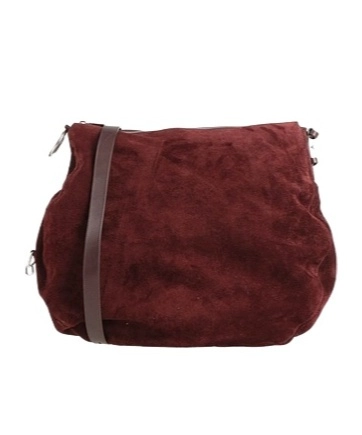 Burberry Large Suede Crossbody Bag - Chocolate Brown