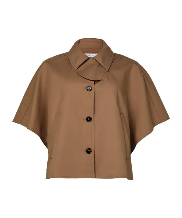 Max Mara Single-breasted Cape - Brown