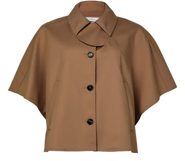 Max Mara Single-breasted Cape - Brown