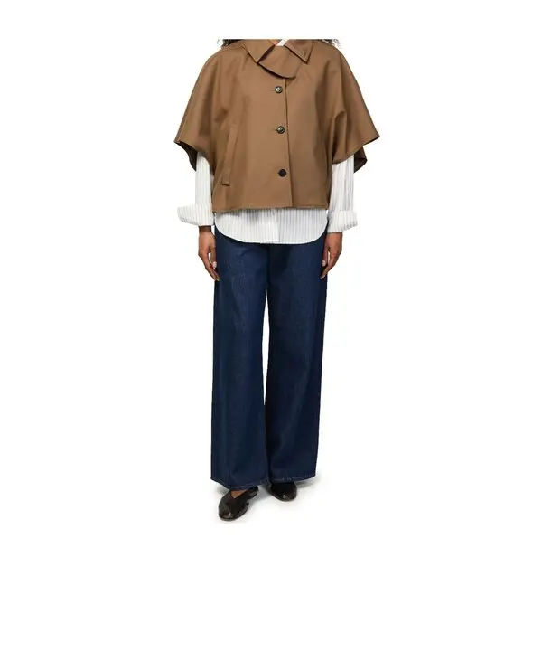 Max Mara Single-breasted Cape - Brown