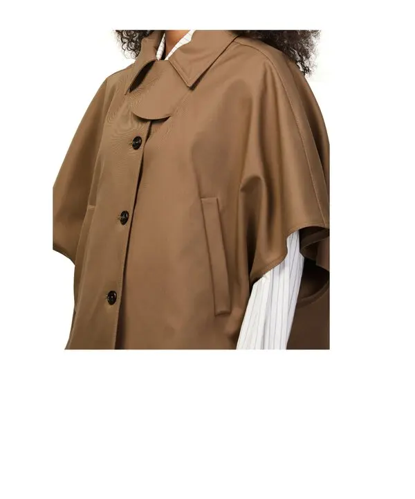Max Mara Single-breasted Cape - Brown