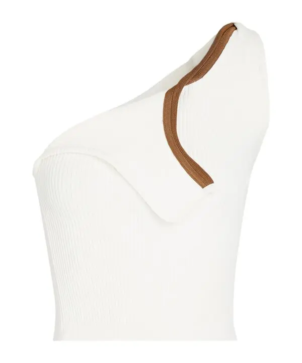 Jacquemus Single-shoulder Two-color Knitted Top