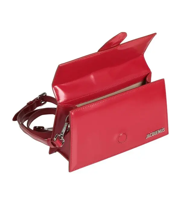 Jacquemus Glossed Leather Shoulder Bag - Red