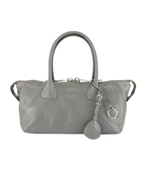 Miu Miu Zippered Shoulder Bag - Gray