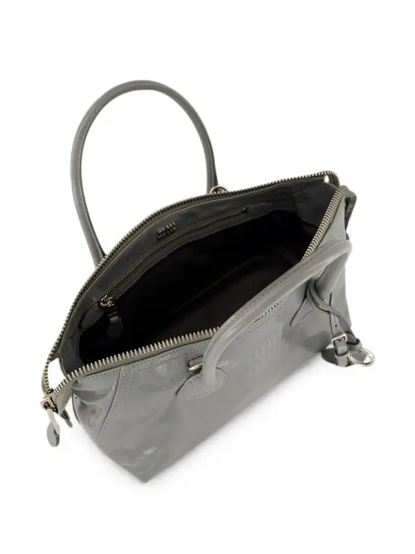 Miu Miu Zippered Shoulder Bag - Gray
