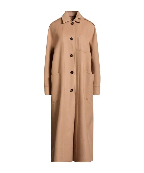 Max Mara Solid Color Coats - Camel