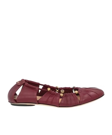 Chloé Hollow Out Round Toe Ballet Flats