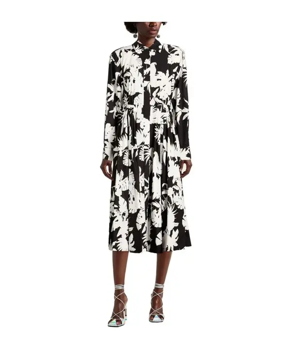 Max Mara Floral Print Shirt Dress