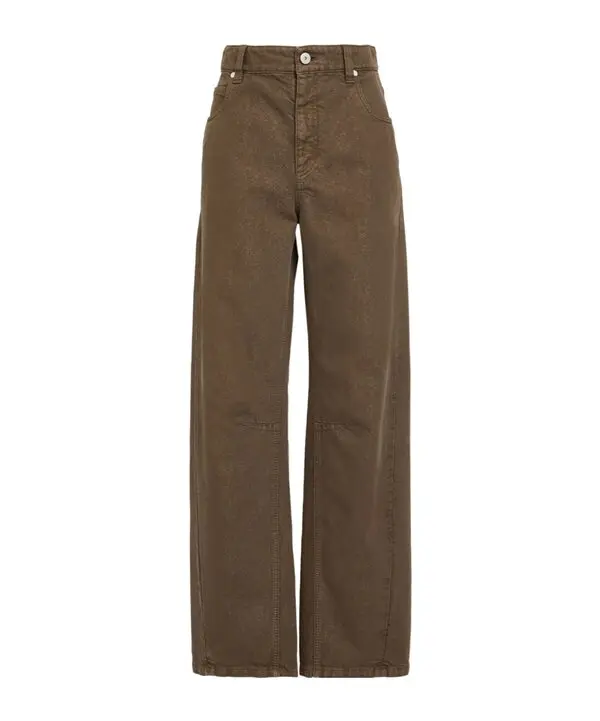 Brunello Cucinelli Metallic Denim Straight-leg Jeans