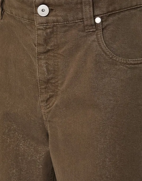 Brunello Cucinelli Metallic Denim Straight-leg Jeans