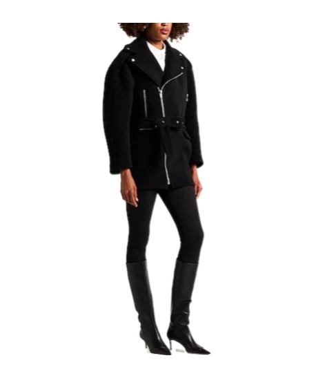 Saint Laurent Minimal Long-sleeve Wool Coat