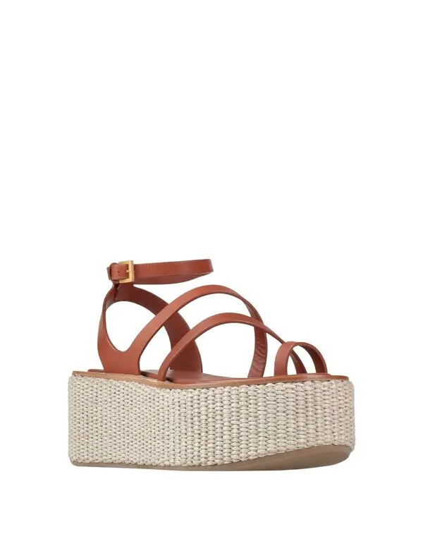 Max Mara Leather Jute Sole Sandals