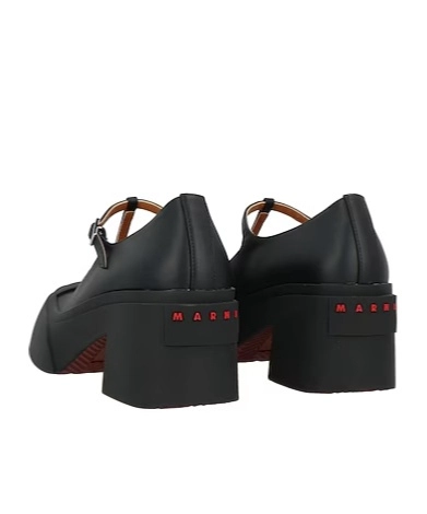 Marni Minimal Round-toe Block Heel Shoes