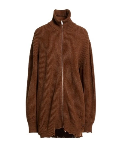MAISON MARGIELA A Lightweight Knitted Long-sleeved Top - Brown