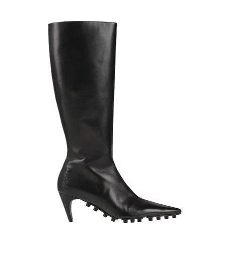 Marni Solid Pointed Leather Boots