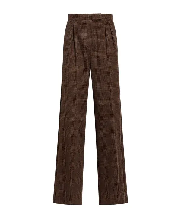 Max Mara Loose Fit Plaid Pants
