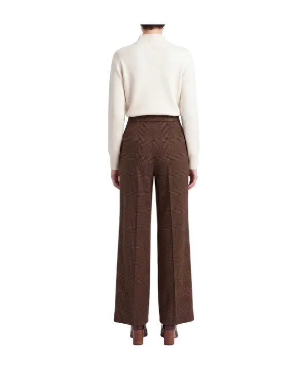 Max Mara Loose Fit Plaid Pants