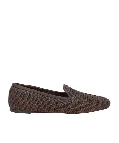 Brunello Cucinelli Round Toe Solid Color Slippers