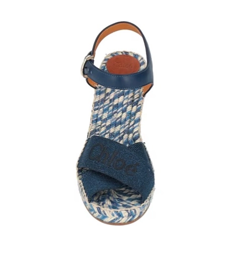 Chloé Straw Woven Sandals With Hemp Sole