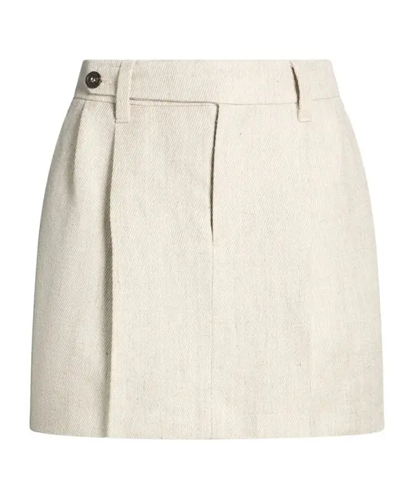 Brunello Cucinelli Minimalist Straight Flannel Pencil Skirt