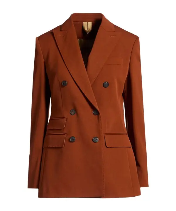 Max Mara Double Breasted Blazers - Ferruginous