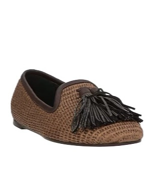Brunello Cucinelli Minimalist Round Toe Slippers