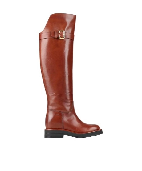 Chloé Low-heel Round-toe Riding Boots