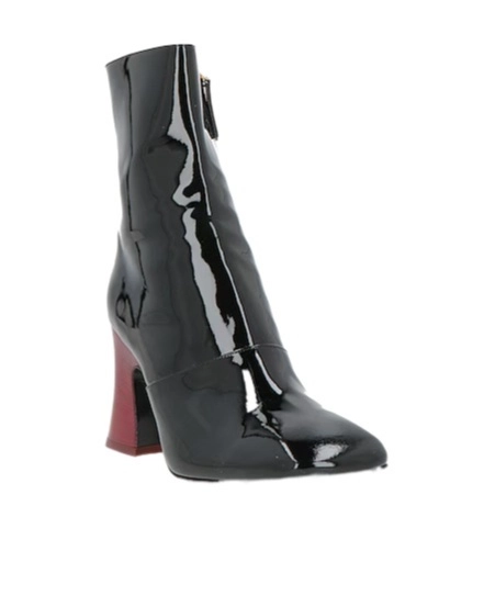Chloé Two-tone Square-toe Ankle Boots - Black