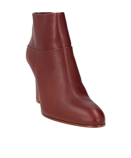 Chloé Genuine Leather Round-toe Ankle Boots