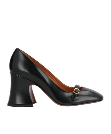 Chloé Minimal Glossy Leather Shoes - Black