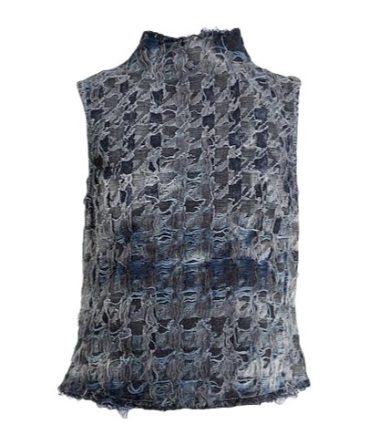 DIESEL® Sleeveless Turtleneck Zipup Top