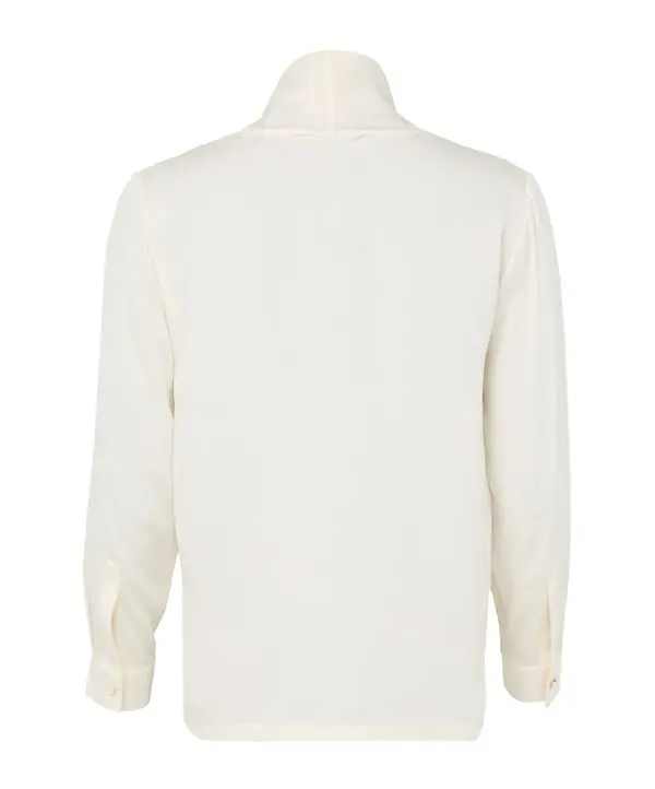Max Mara Blouse With Pussycat Bow - White