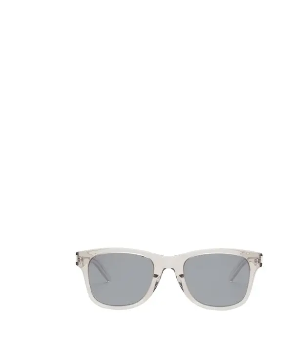 Saint Laurent Casual Square Plastic Frame Glasses - Gray