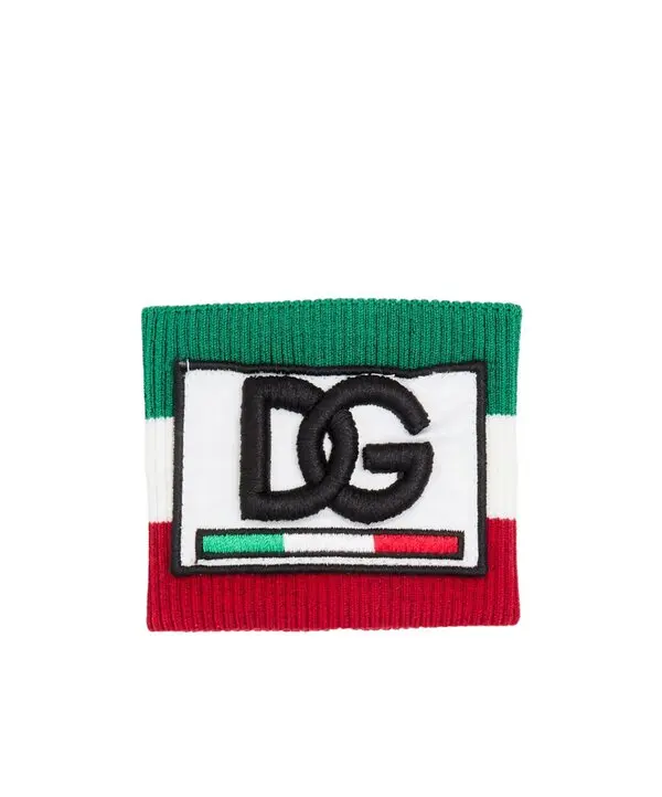 Dolce & Gabbana Multicolor Knit Sports Headband - Green