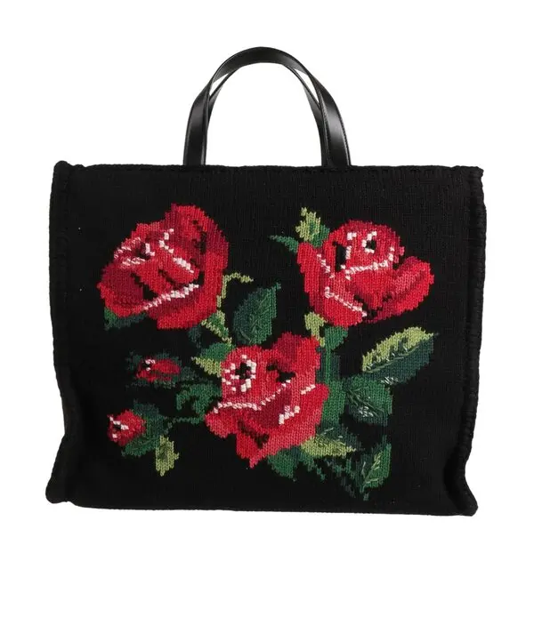 Dolce & Gabbana Large Patterned Tote Bag - Black