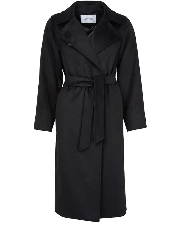 Max Mara Manuela Maxi Belted Coat - Black